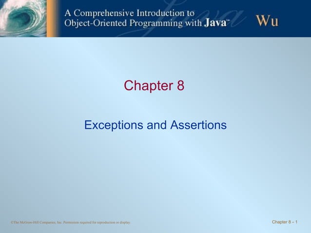 Chapter 8 - Exceptions and Assertions Edit summary | PPT