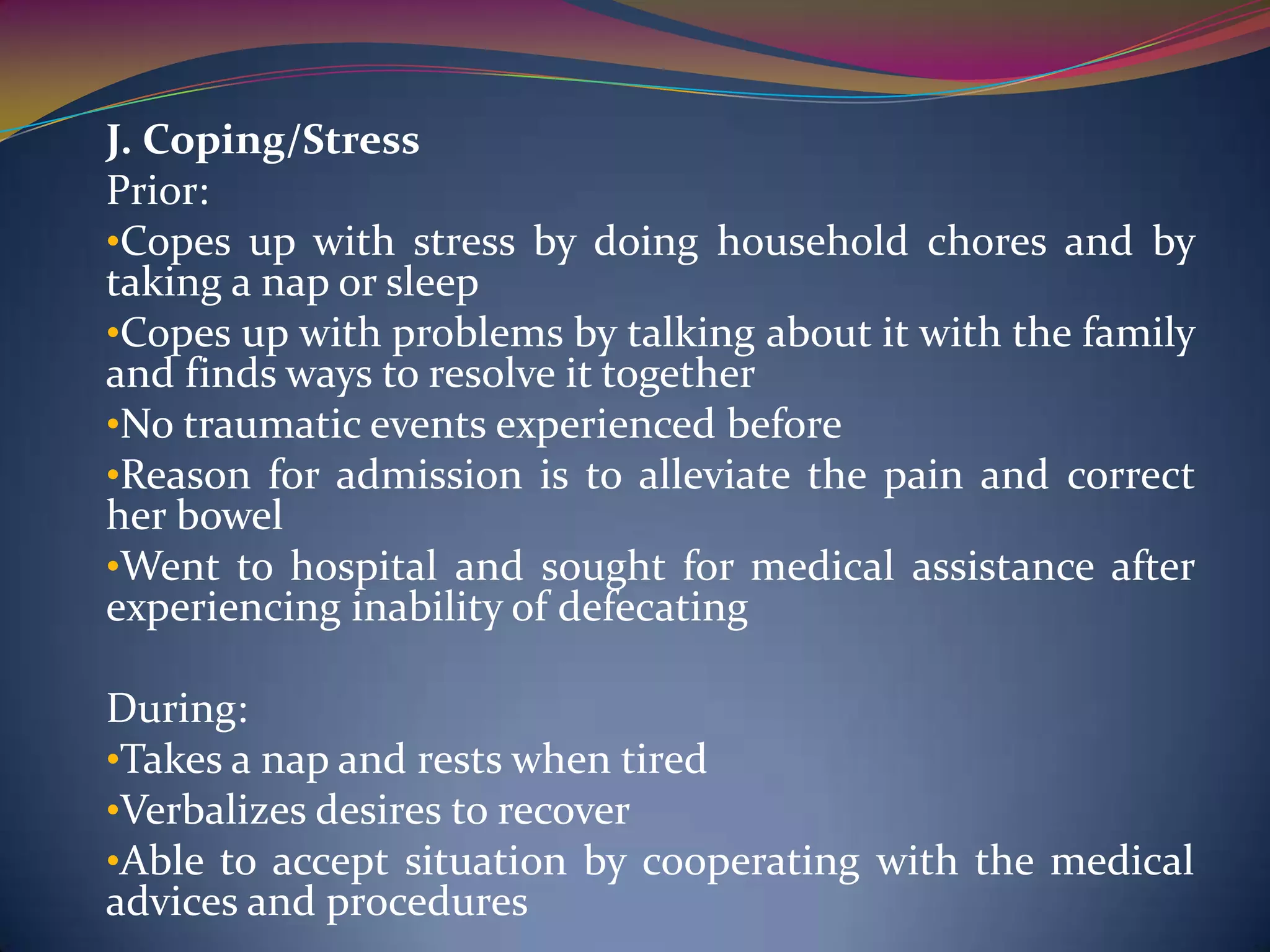 Sample Gordon's Functional Health Pattern: Intestinal Obstruction ...