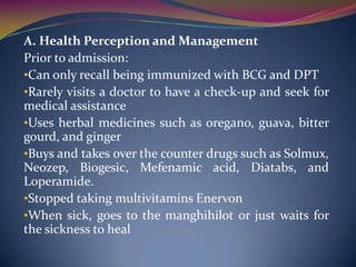 Sample Gordon's Functional Health Pattern: Intestinal Obstruction ...