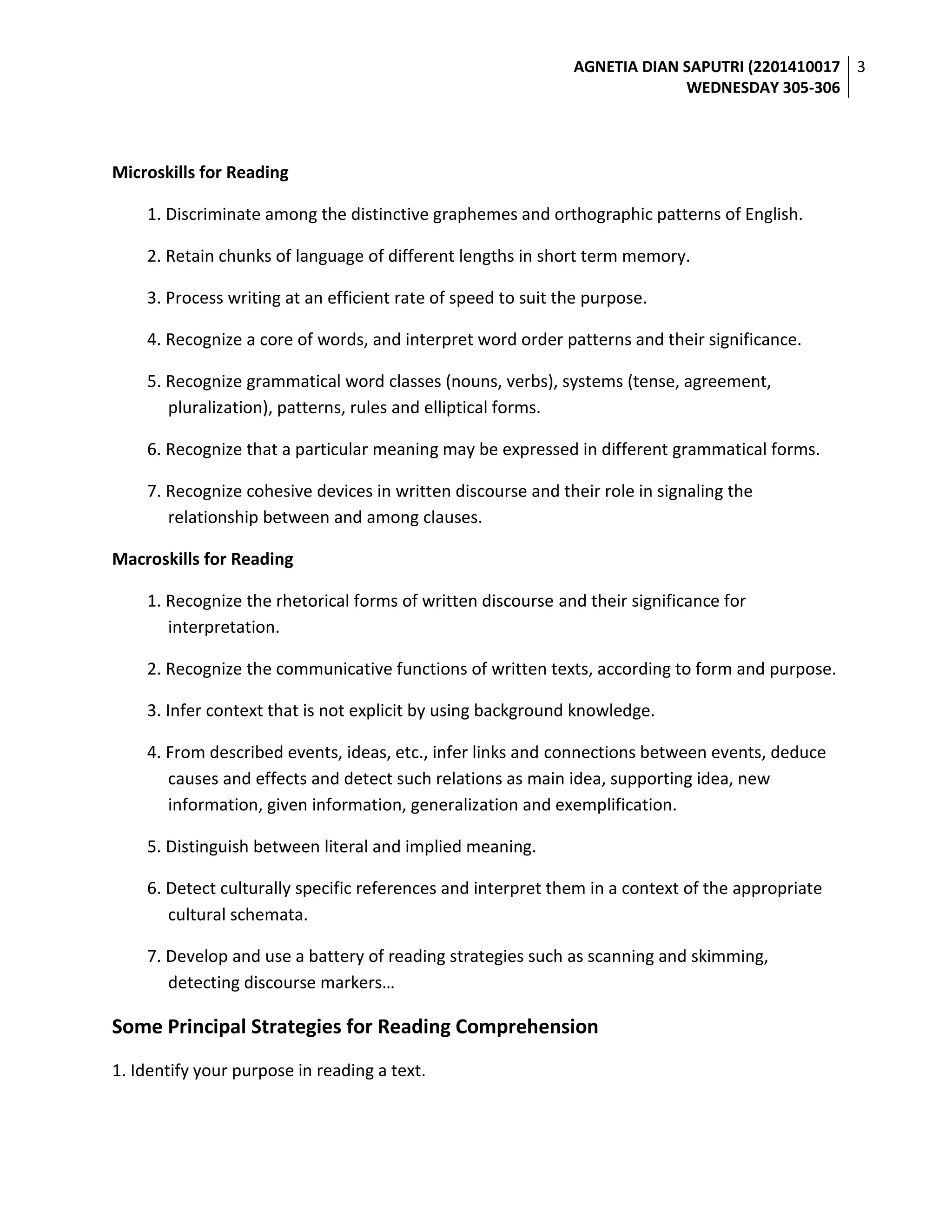 assesing reading | DOCX | Education