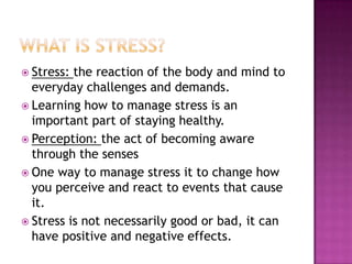 Stress and Anxiety | PPTX