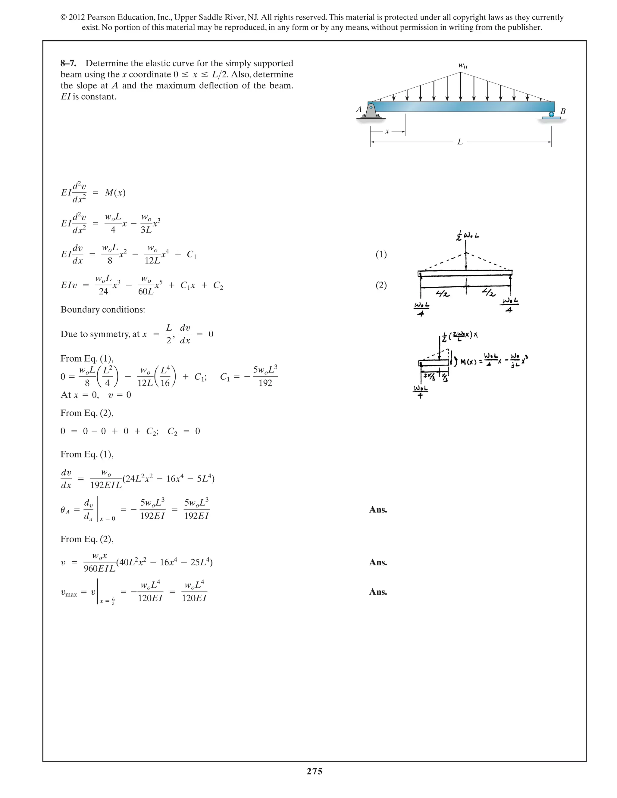 structural analysis CE engg. solved ex. | PDF