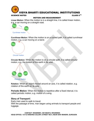 Chapter 8-motion and Measurement | PDF