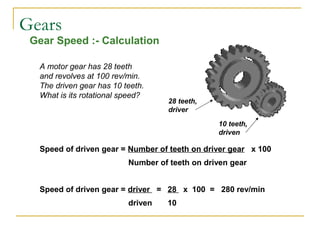 Gear and Gear trains | PPT