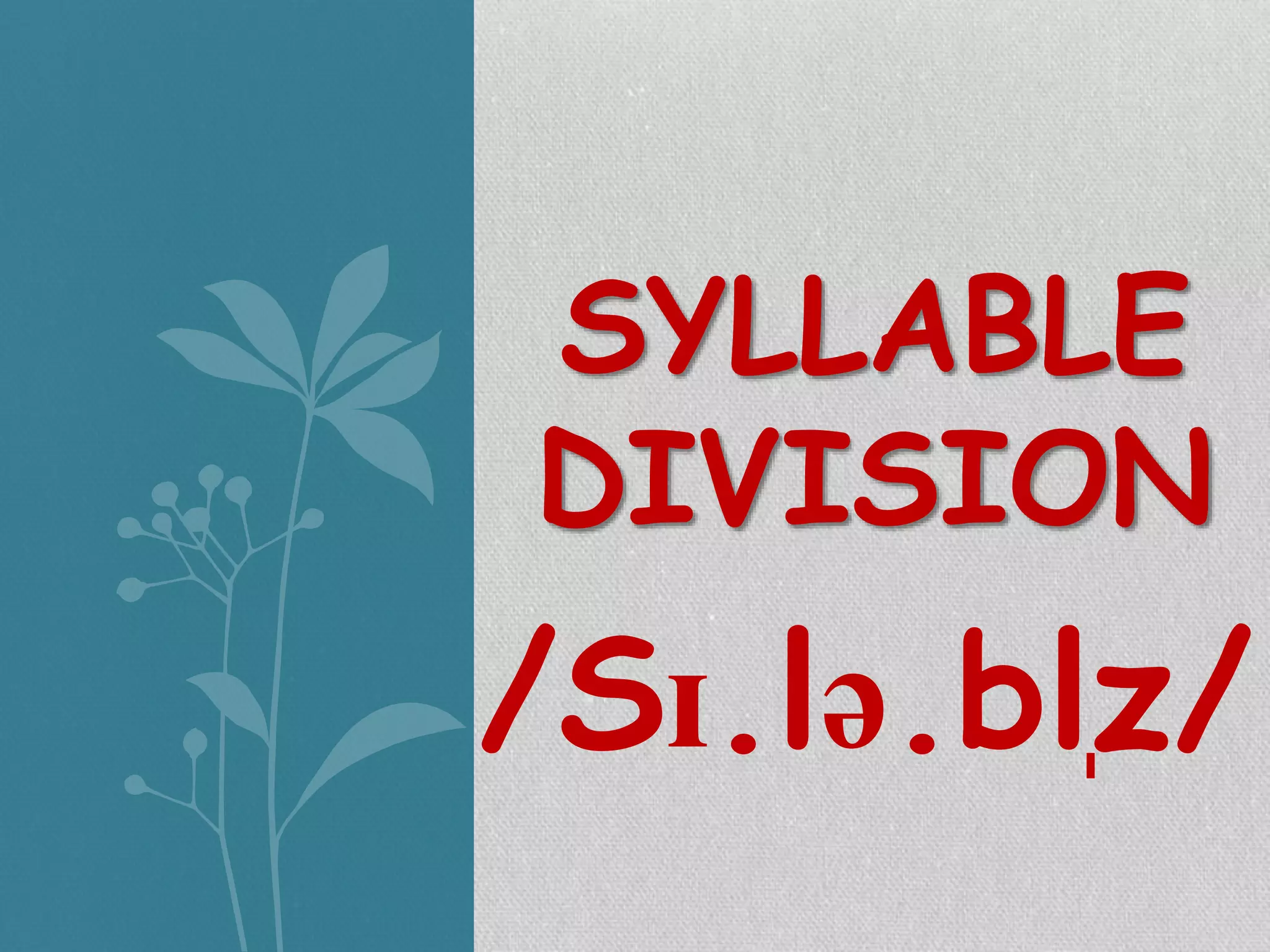 Syllable | PPTX
