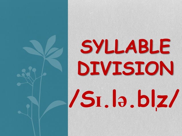 Syllable | PPTX