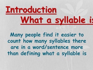 Syllable | PPTX