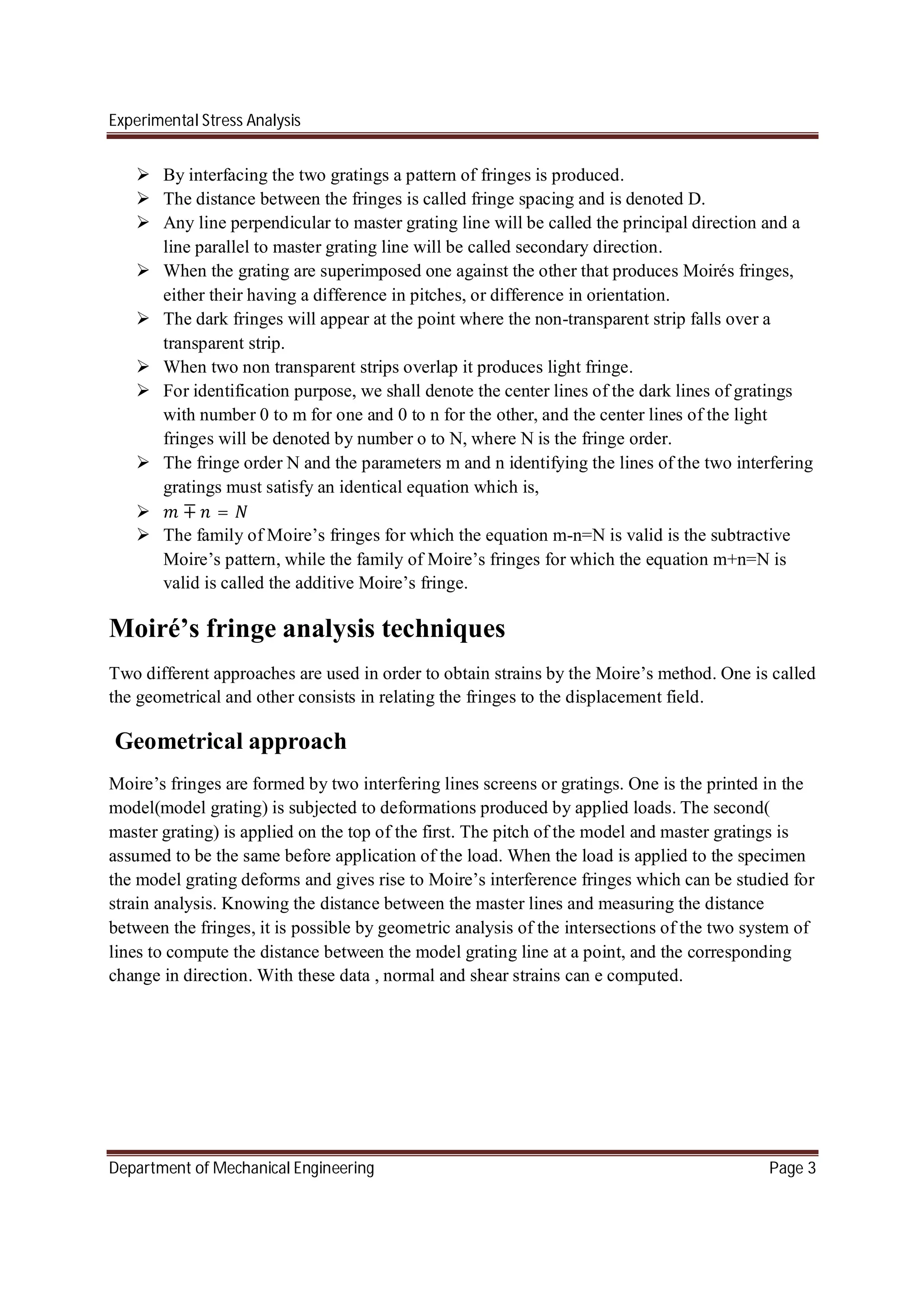 experimental stress analysis-Chapter 8 | PDF