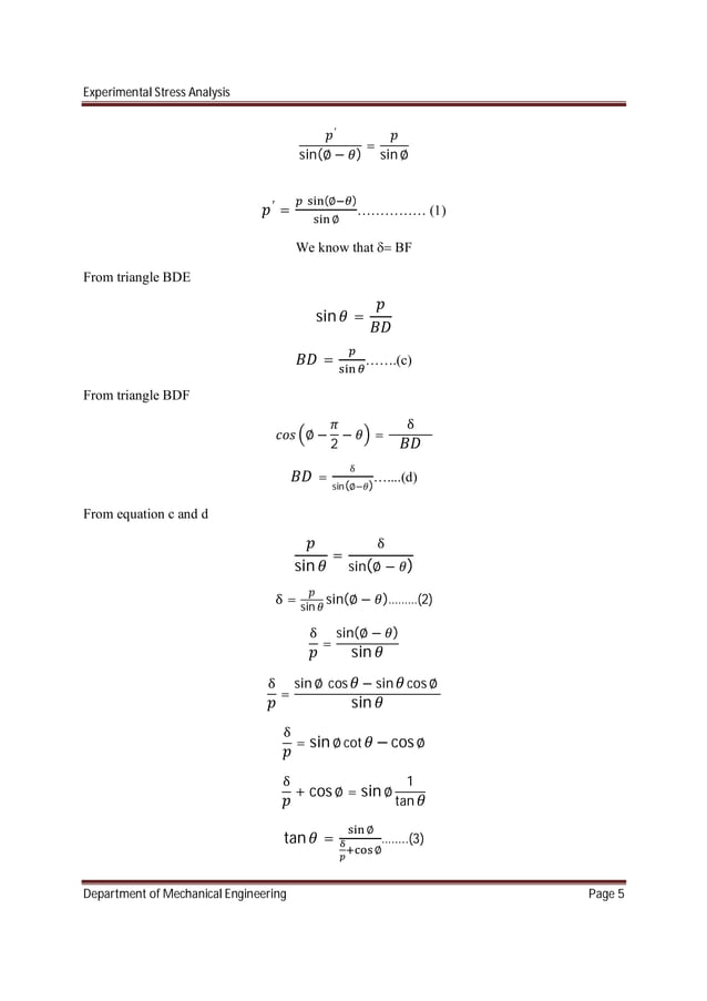 experimental stress analysis-Chapter 8 | PDF