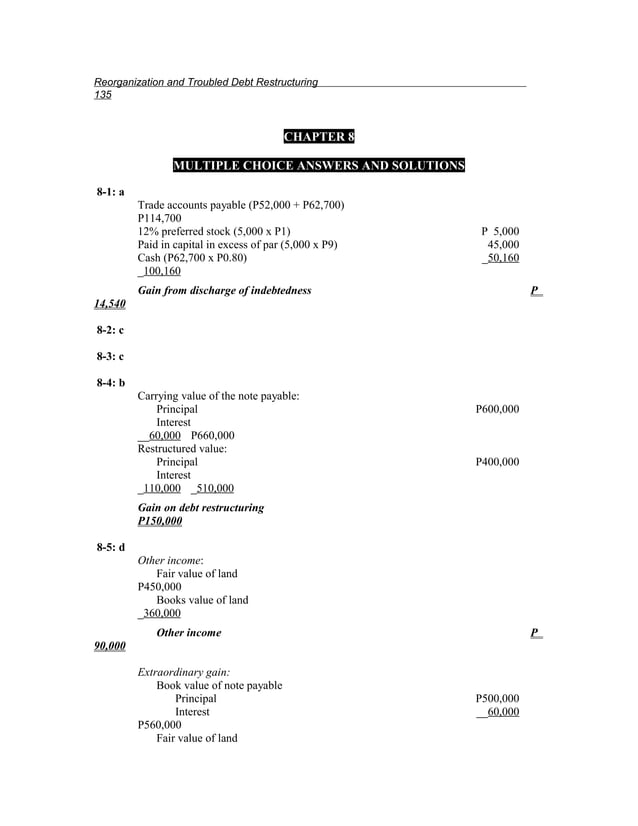 Chapter 8 - Advance Accounting | DOC