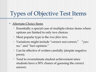 Objective Tests | PPT