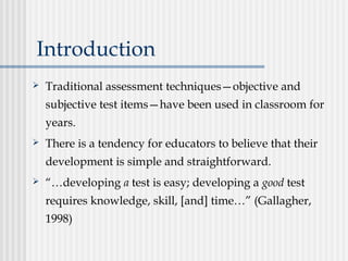 Objective Tests | PPT