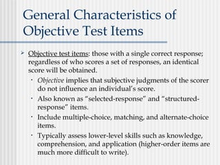 Objective Tests | PPT