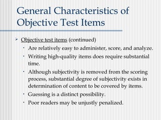Objective Tests | PPT