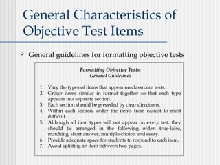 Objective Tests | PPT