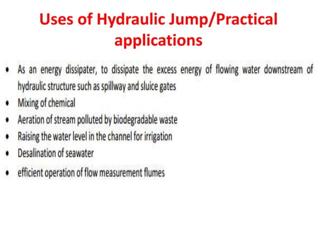Chapter 8:Hydraulic Jump and its characterstics | PPTX