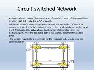 Switching concepts Data communication and networks | PPTX