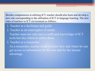Chapter 8 "Further Concerns in Developing ICT in Language Learning" | PPT