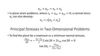 Chapter 8: Transformation of Stress and Strain; Yield and Fracture ...