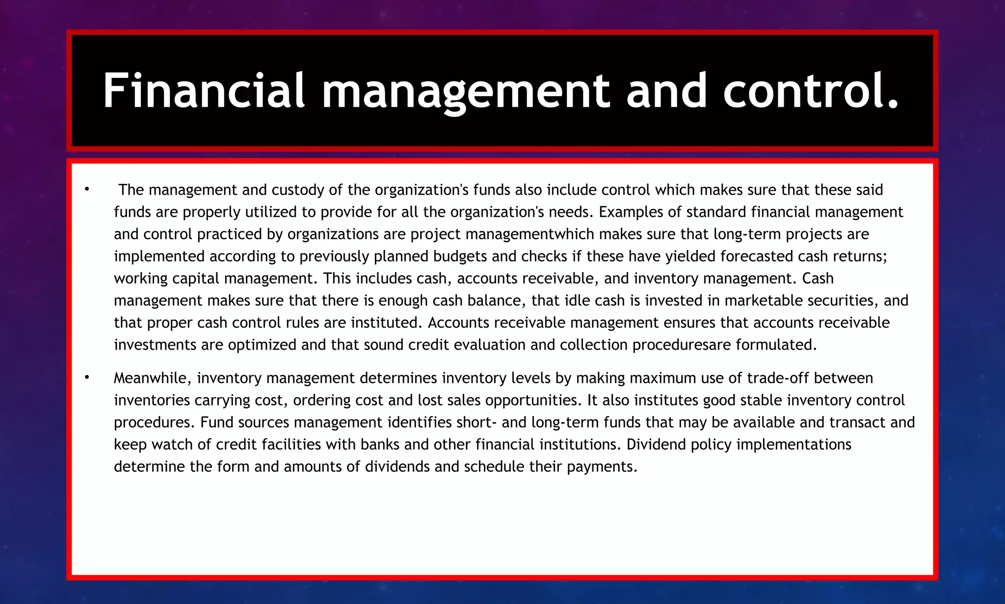Chapter 8 : Introduction to the Different Functional Areas of ...