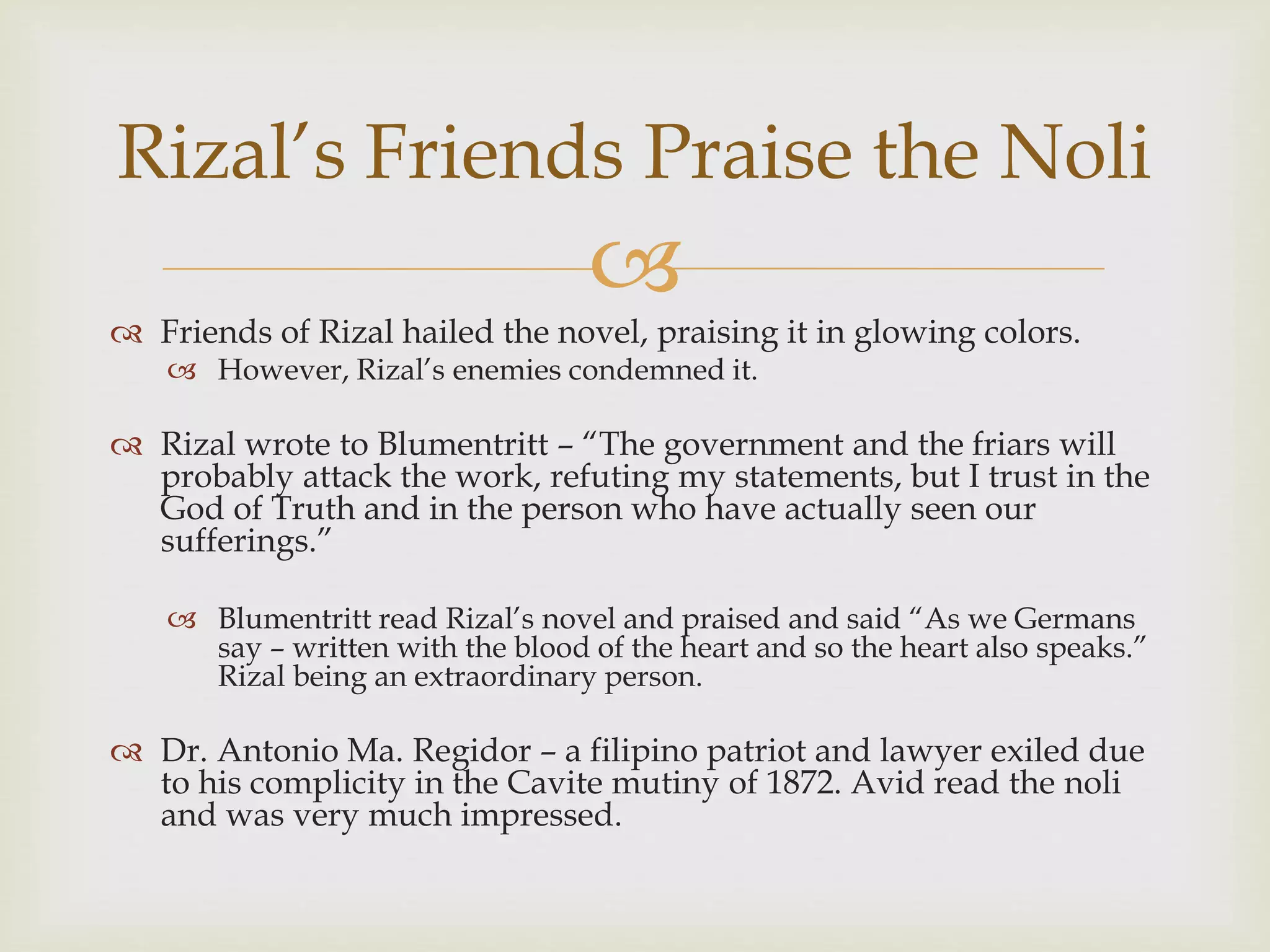 Chapter 8: Noli Me Tangere Published in Berlin (1887) | PPTX