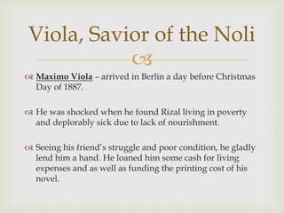 Chapter 8: Noli Me Tangere Published in Berlin (1887) | PPTX