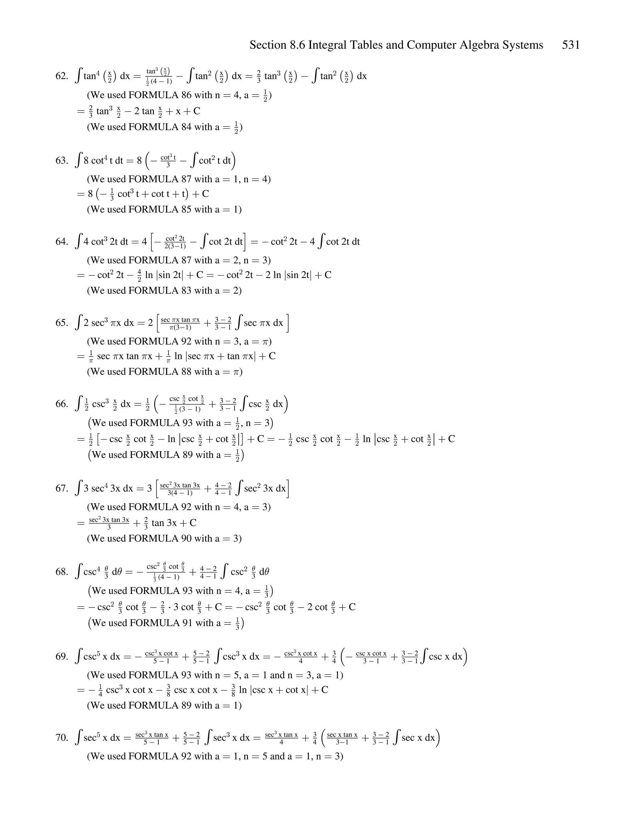 Chapter 8: TECHNIQUES OF INTEGRATION | PDF