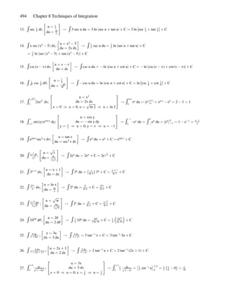 Chapter 8: TECHNIQUES OF INTEGRATION | PDF