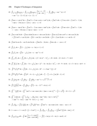 Chapter 8: TECHNIQUES OF INTEGRATION | PDF