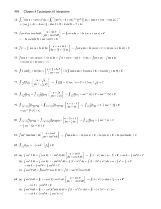 Chapter 8: TECHNIQUES OF INTEGRATION | PDF