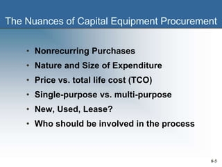 Chapter 8 The Procurement of Equipment | PPTX