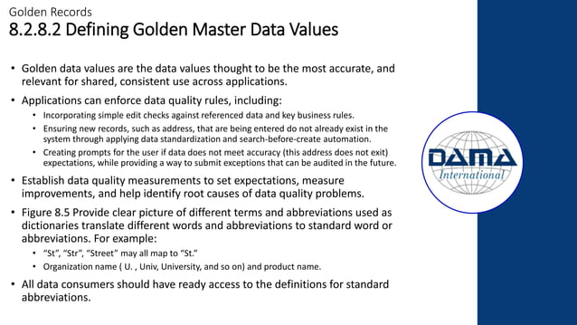 Chapter 8: Reference and Master Data Management | PPT