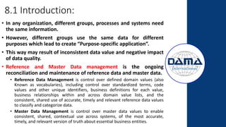 Chapter 8: Reference and Master Data Management | PPTX