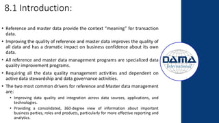 Chapter 8: Reference and Master Data Management | PPTX
