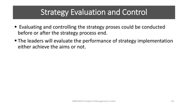 CHAPTER 8. Strategic Management in Islamic Perspective | PPT
