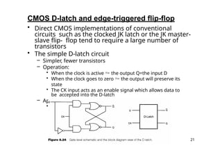cmos sequential logic circuits and analysis | PPTX