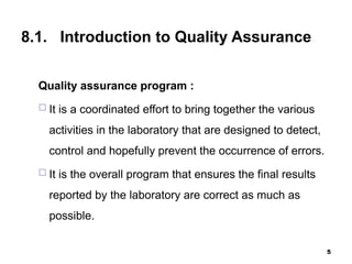 Medical laboratory intro to quality assurance | PPT