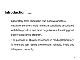 Medical laboratory intro to quality assurance | PPT