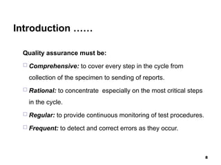 Medical laboratory intro to quality assurance | PPT