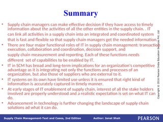 information technology in Supply Chain Management | PPT