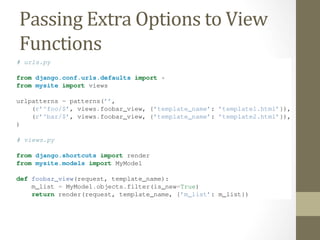 Chapter 8- Advanced Views and URLconfs | PDF