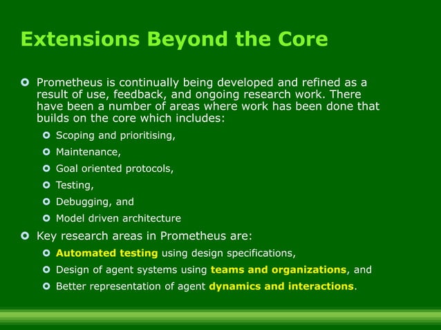 Chapter 8 agent-oriented software engineering ch8-prometheus research methodology | PPTX