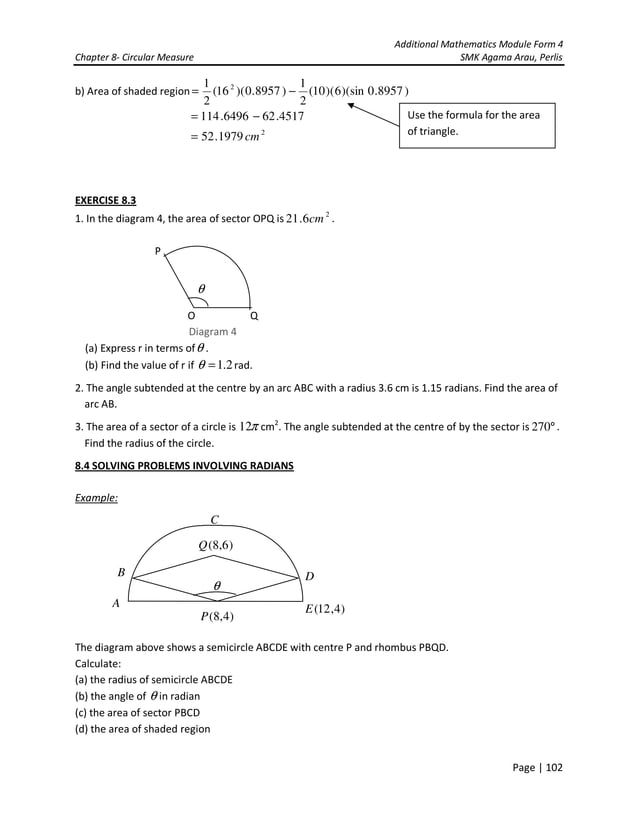 Chapter 8 circular measure | PDF