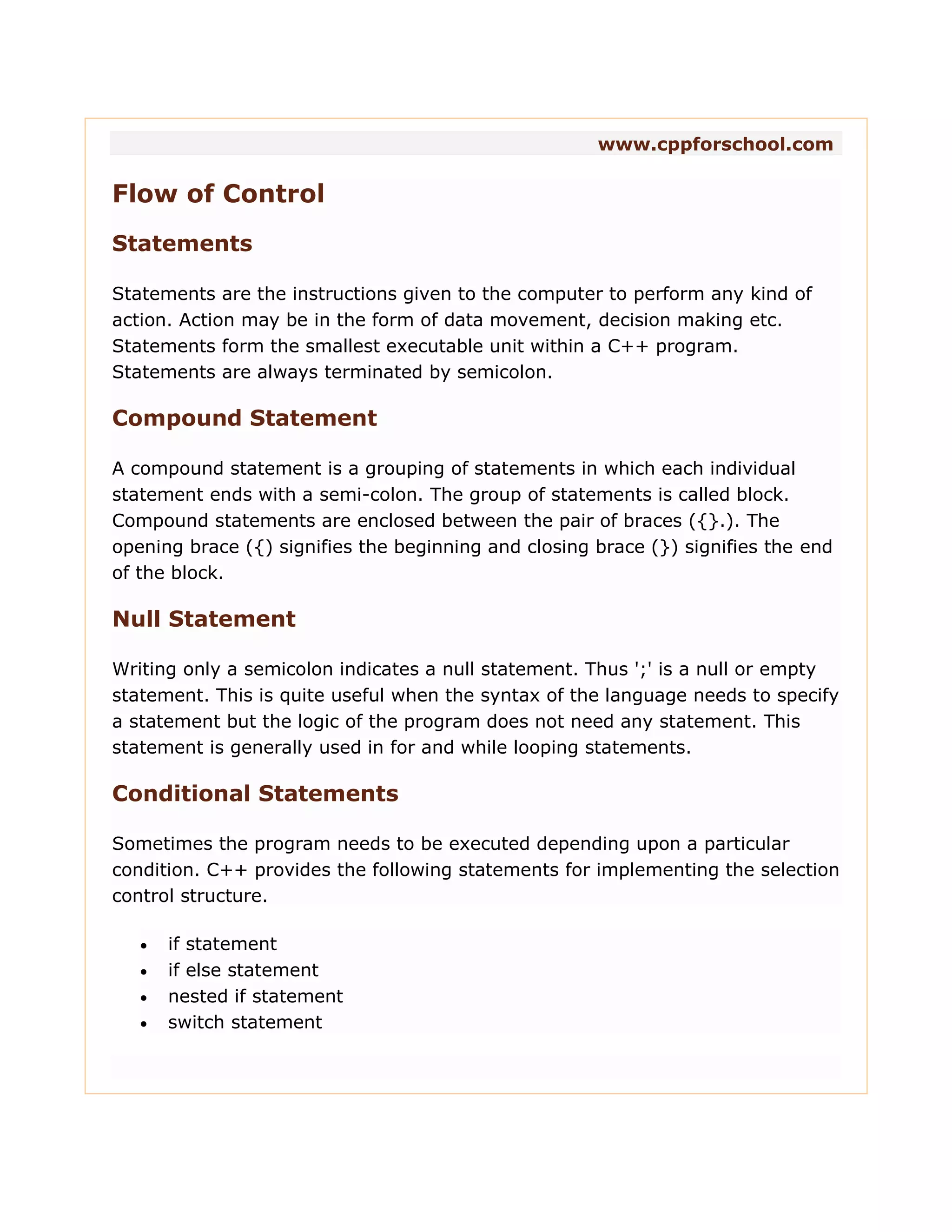 Chapter 8 - Conditional Statement | PDF | Programming Languages | Computing