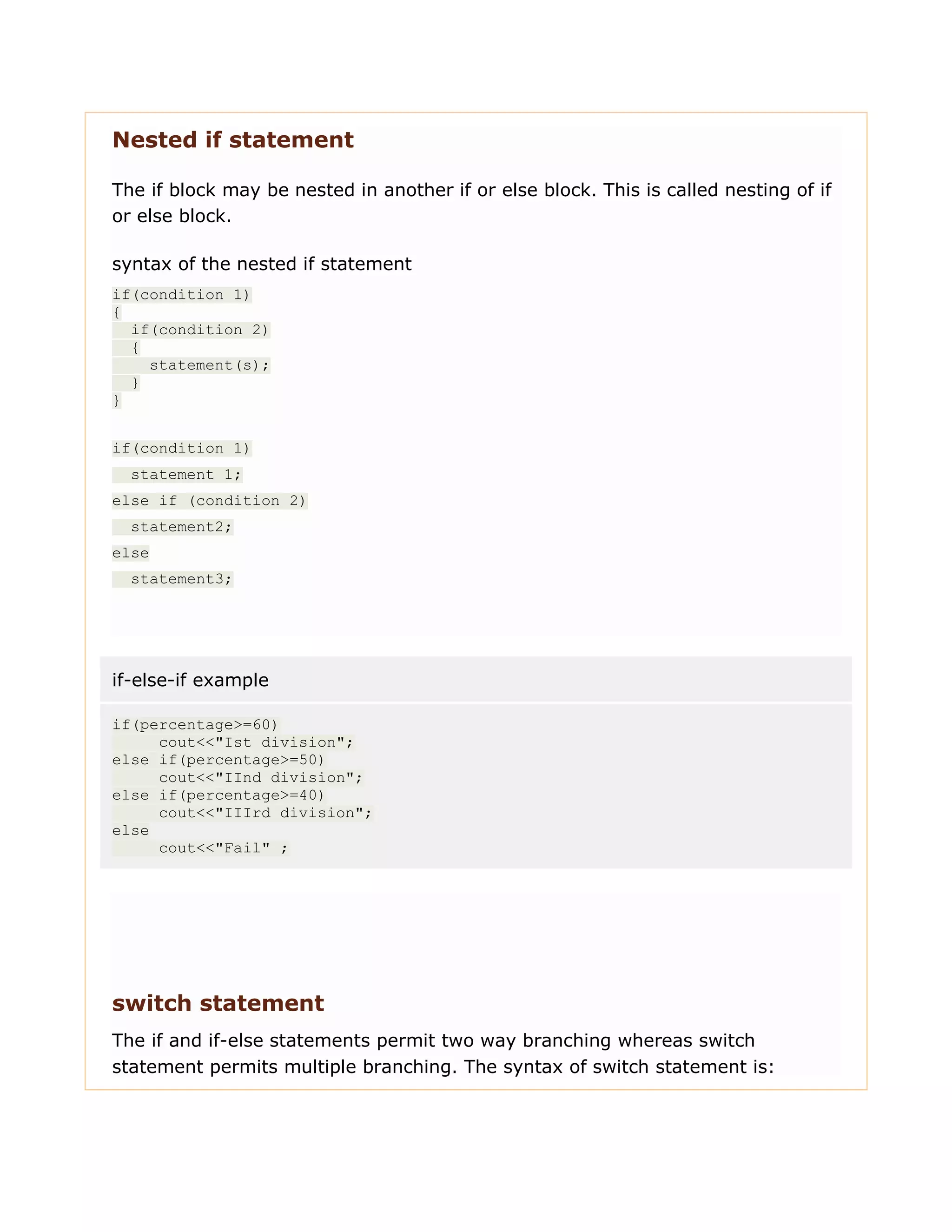 Chapter 8 - Conditional Statement | PDF | Programming Languages | Computing