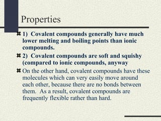 Covalent Compounds Examples And Uses