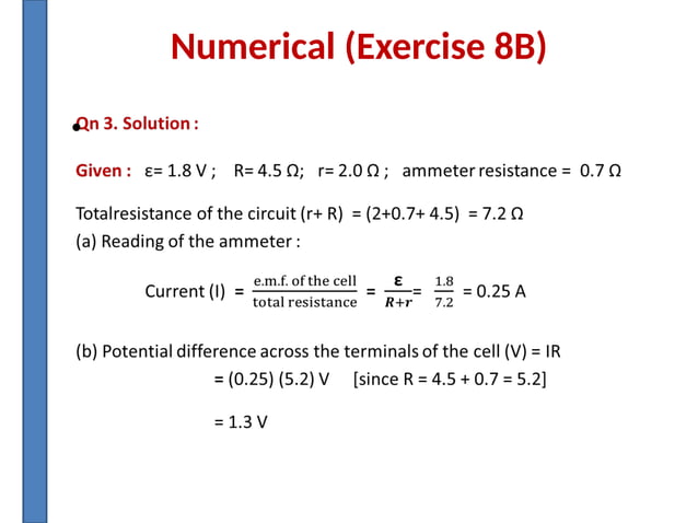 Chapter 8 - Current Electricity.pptx with numericals | PPT