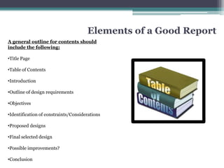 Chapter 8 elements of a good report | PPTX