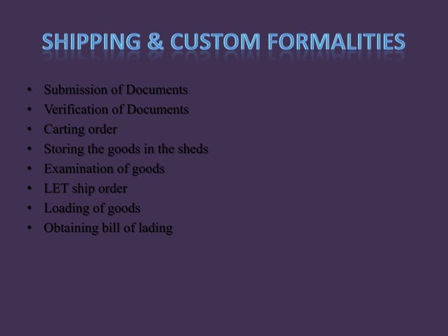Chapter 8.export procedure | PPT