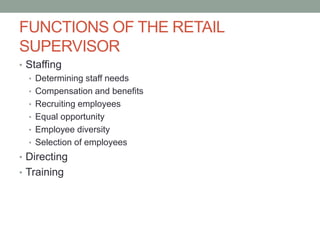 Chapter 8 human resource management and store organization | PPT